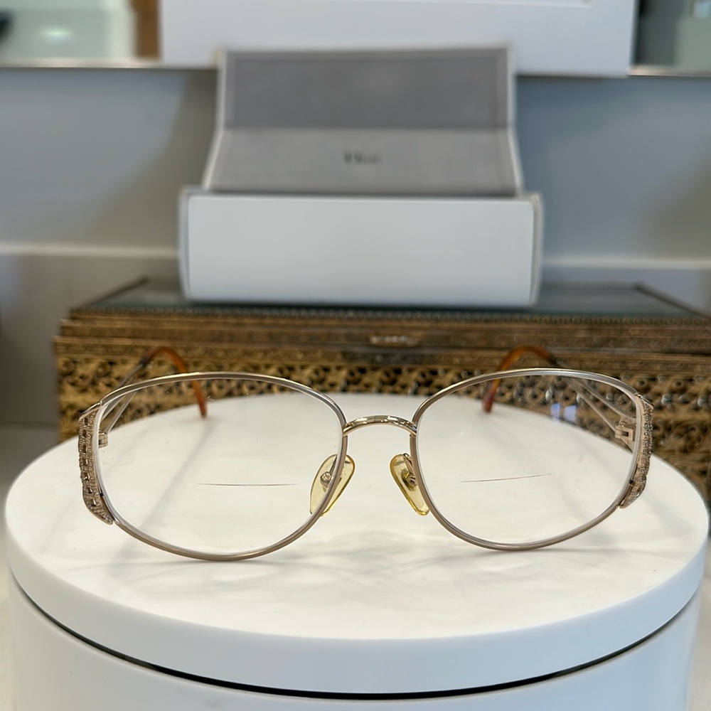 Vintage Dior - Rx - Gold-Toned Eyeglass Frames - Euc,… - Gem